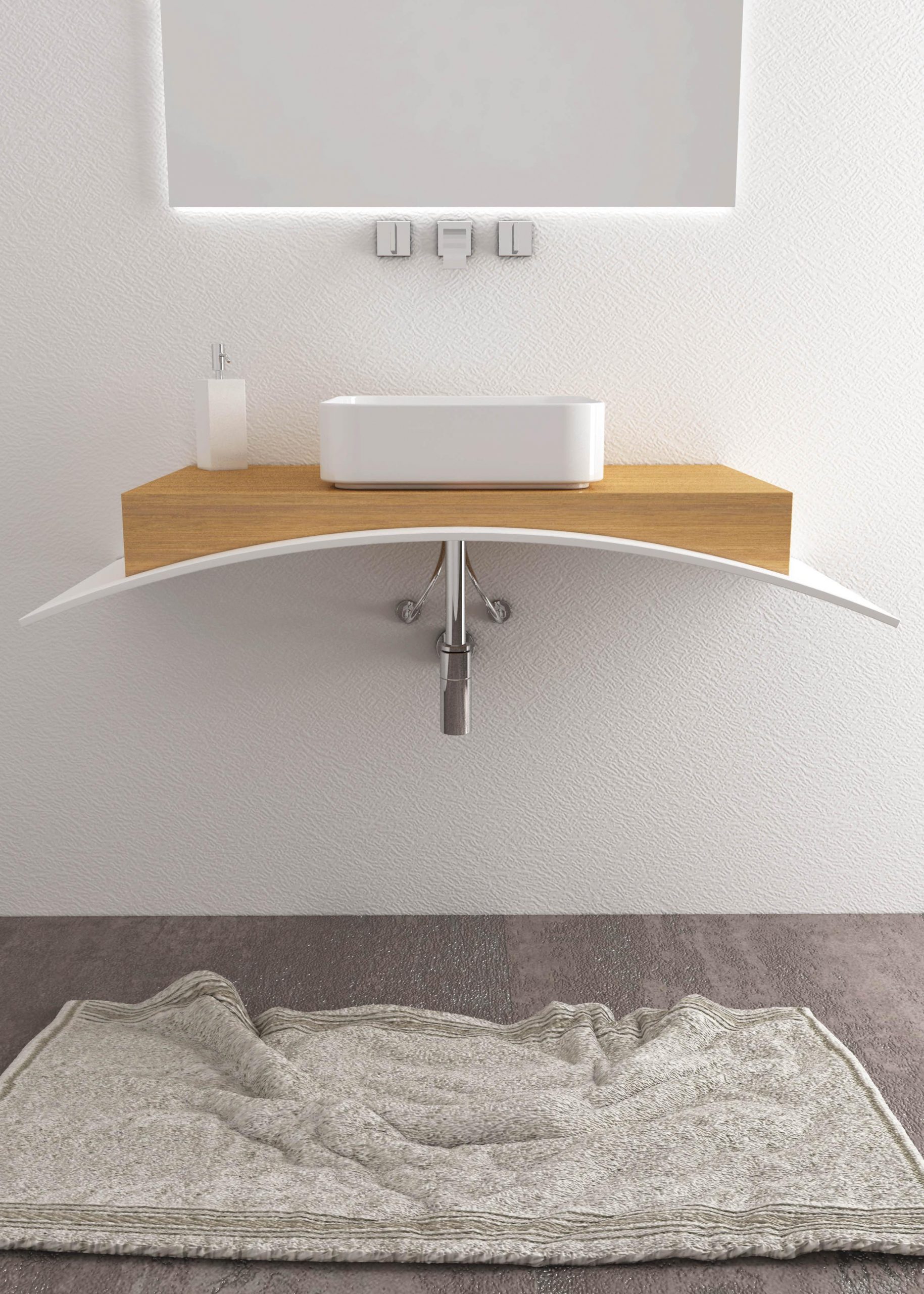 Lama lavabo quadrato cm.40x40 Opera Sanitari - Fantaceramiche